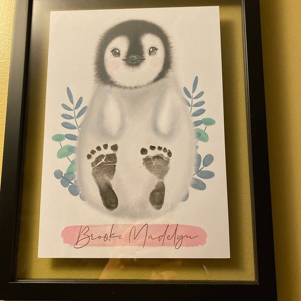 Baby’s First Footprint Pencil Duckling Print, Footprint Art ...