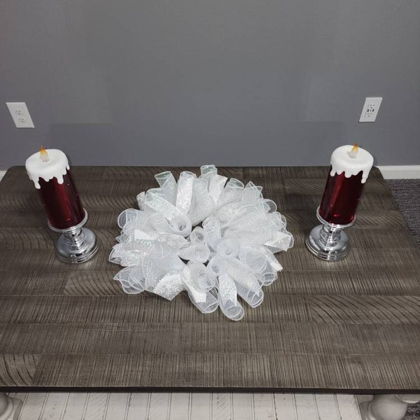 14 or 18 Buffalo Check Print Centerpiece/candle Ring/wreath Natural ...