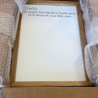 Dad, Fathers Day Gift, Fathers Day Wooden Sign, DIY Handprint Sign ...