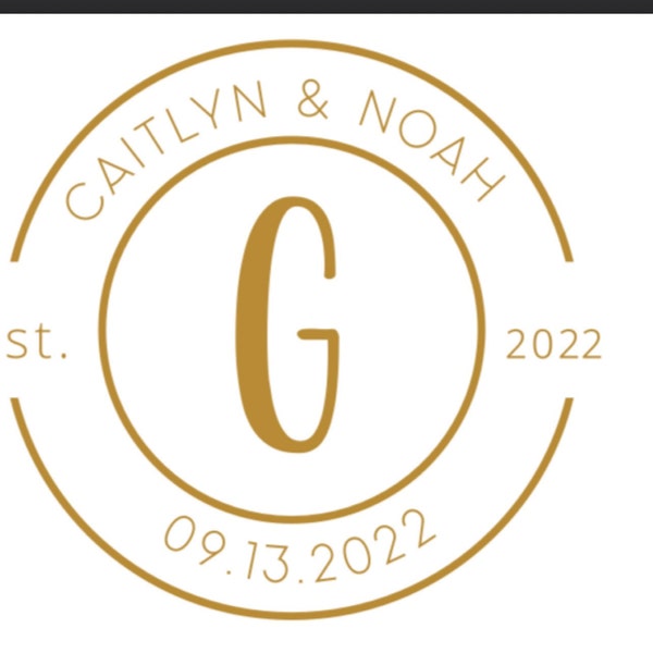 Minimalist Wedding Logo SVG Modern Circular Monogram SVG Custom Wedding ...