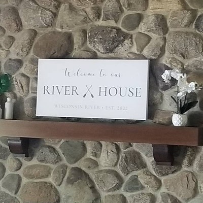River Signs Personalized Welcome to the River House Sign Custom River ...