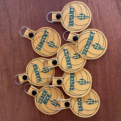 Embroidered Swim Team Keychain Swim Bag Tag - Etsy