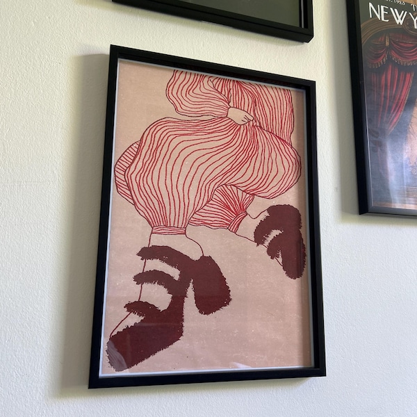 Affirmation Poster, 70s Poster, Red Wall Art, Trendy Wall Art, Hippie ...