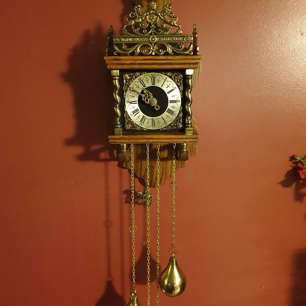 Vintage German Hermle Skeleton Wall Clock junghans Hermle Kienzle Era ...
