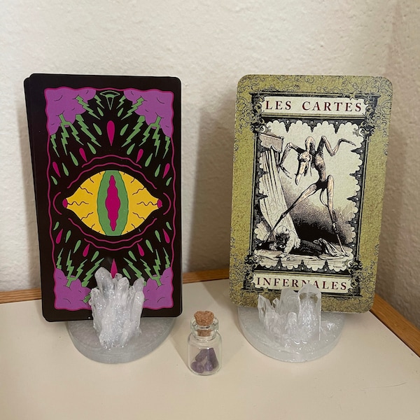 Resin Tarot Deck Display Stand | Tarot Deck Holder, Crystals ...