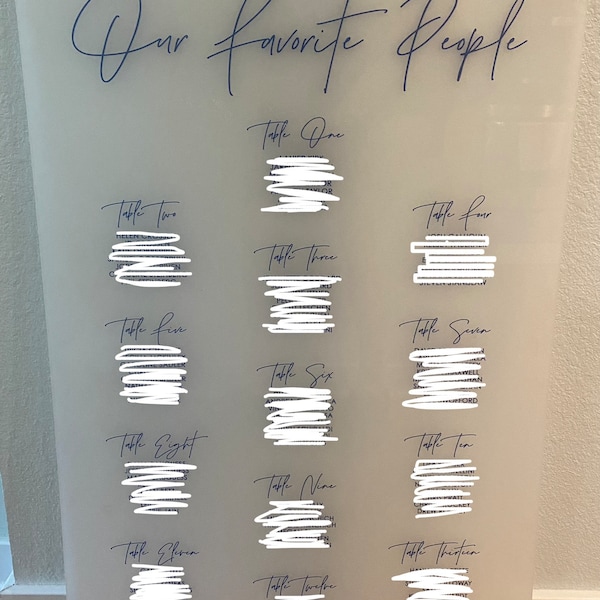 Wedding Seating Chart Sign, Acrylic Escort Boards, Seating Board ...