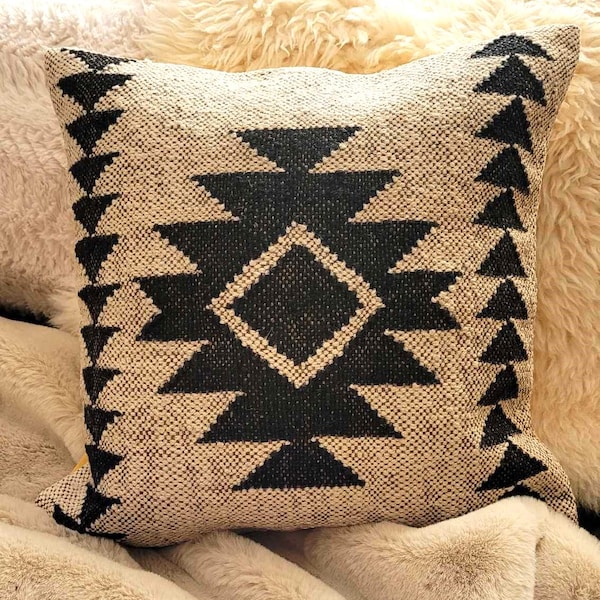 4 Set of 45x45cm Wool Jute Cushion Cover Home Decor Pillow Cases Throw ...