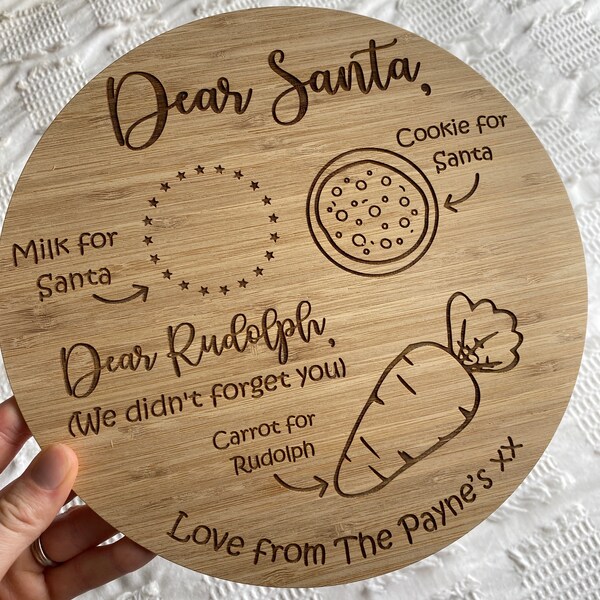 Santa Christmas Plate - Snack Plate - Santa's Treat Board - Christmas ...