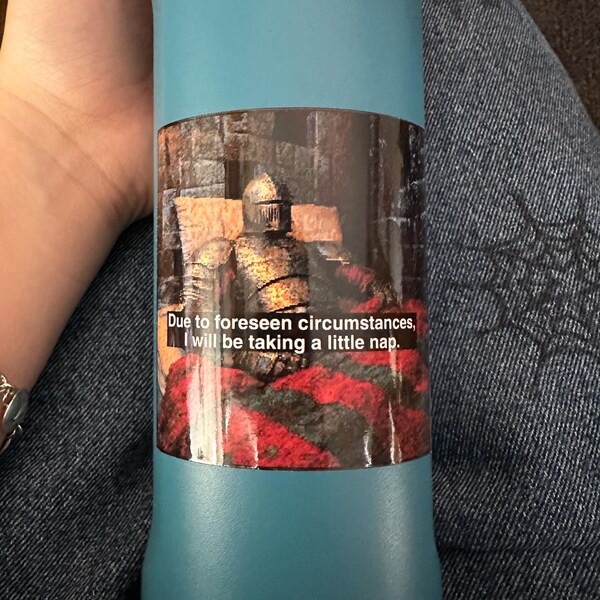 Taking A Little Nap Meme Sticker | Medieval Knight | the Frog Mage - Etsy