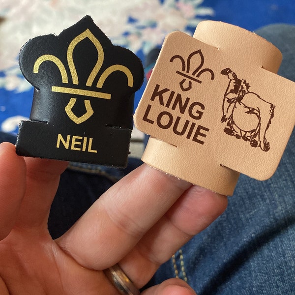 Leather Scout Woggle Double Plaited Leather Woggle With Press Stud - Etsy