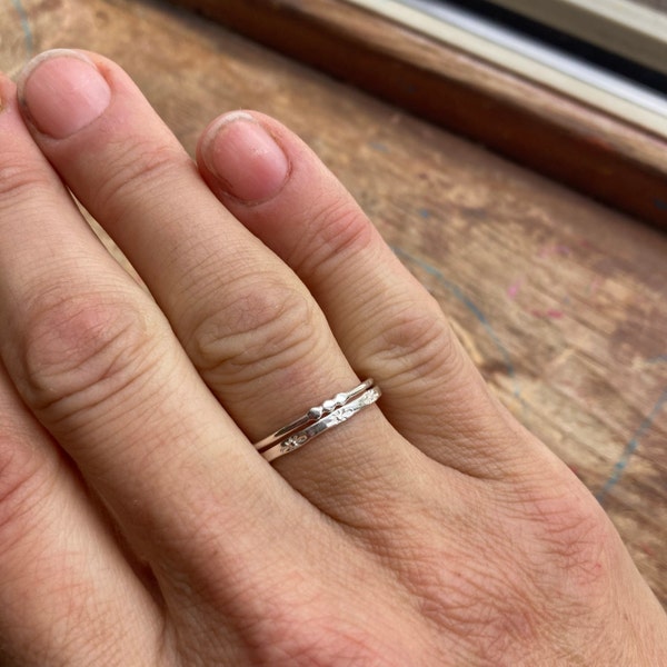 Handmade Three Dot Ring- Dainty Stacking Ring- TINY BUBBLES- Available ...
