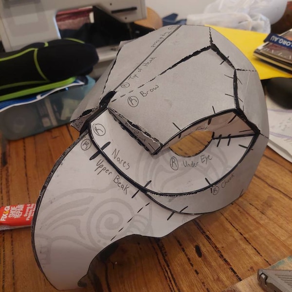 Bird of Prey/raptor Low Poly Mask Pattern for Cardboard or EVA Foam - Etsy