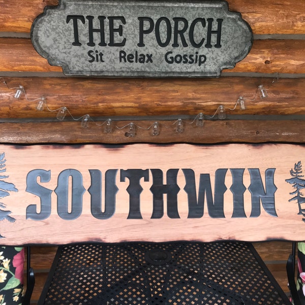 Outdoor Western Ranch House Sign - Custom Wood Cowboy Decor ...