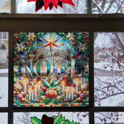 Tree of Life Stained Glass Window Cling Tree of Life Faux Stained Glass ...