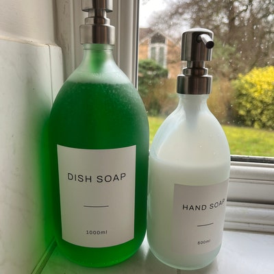 Clear Glass Bottle Labelled Refillable Bottle With Metal Gold/brass ...