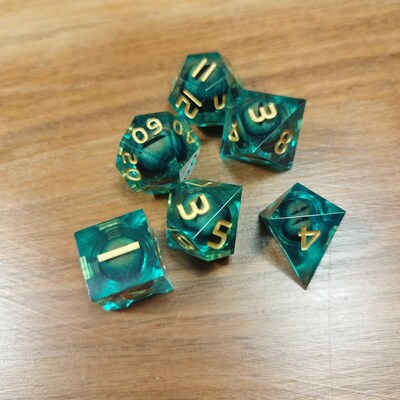 Mountain Forest Dice, Handmade Resin Dice Sharp Edge Dice, Dnd Dice Set ...