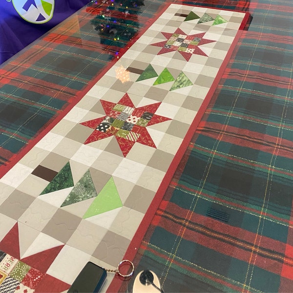 DIGITAL Pattern: Buffalo Check Christmas Runner - Etsy