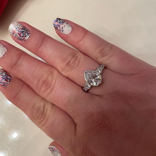 1880-90s Antique Art Deco Engagement Ring / 3 Cts Diamond Vintage ...