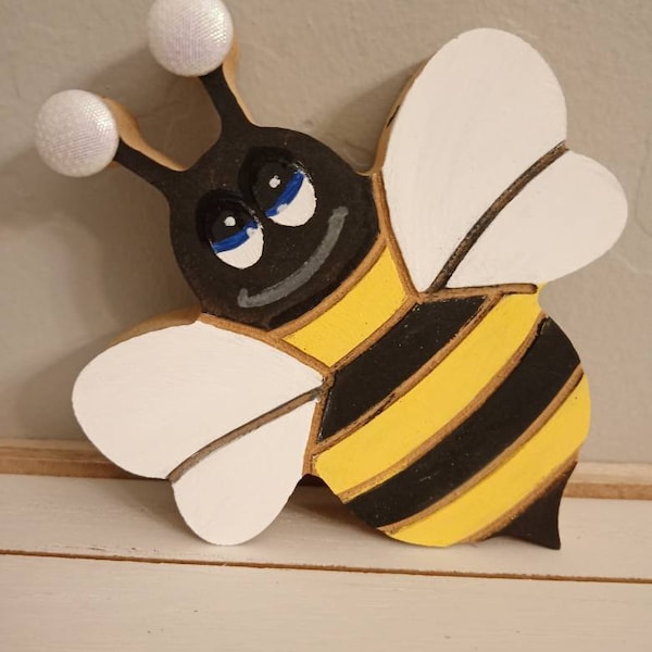 Bee Cutout- Free Standing- Chunky Wood Craft- Bee Craft for Kids ...