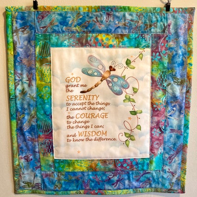 10 X 12 Fabric Art Panel Serenity Prayer - Etsy