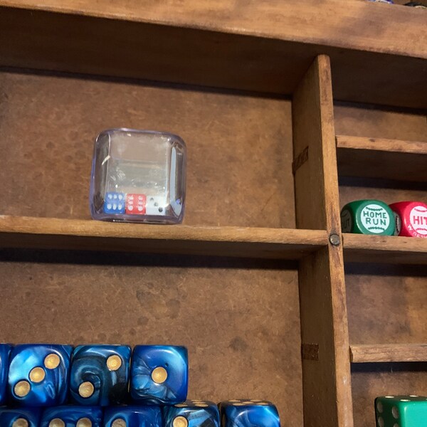 Triple D6 - Three Small D6 in Large Clear D6 Die - RPG Dice Tool ...