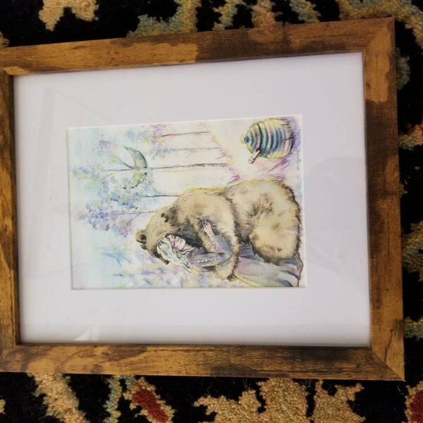 Queen of Goats. Art Print Illustration of a Woman Holding a Baby Goat ...