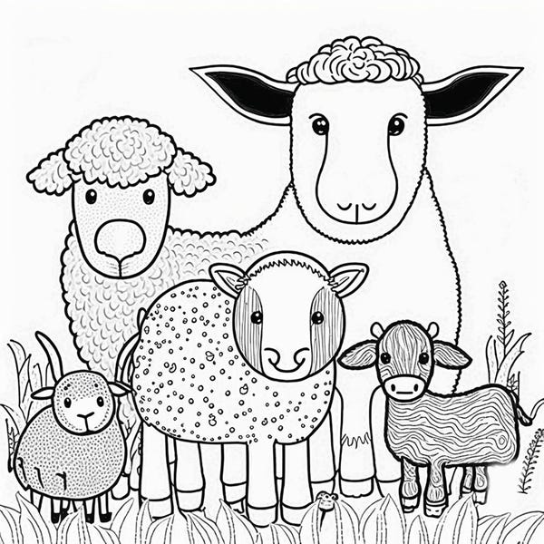 Farm Coloring Pages JPEG, Teacher Tools, Elementary School, Black and ...