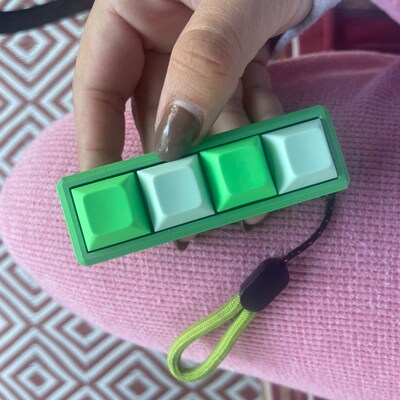 Mechanical Switch Clicky Fidget White Th W/ Strap Keyboard - Etsy