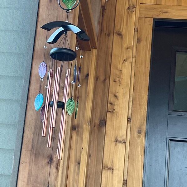 Garden Chime Beautiful Sound Metal, Glass, Personalized Card on Request ...