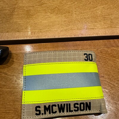Firefighter Wallet Original Turnout Bunker Fabric Gift Portefeuille ...