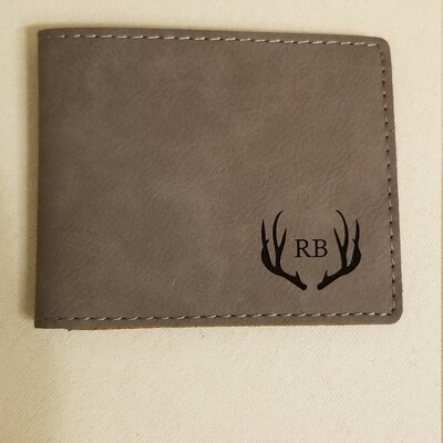 Hunter Gift Hunting Gift Mens Leather Wallet Leather Wallet Bifold Slim ...