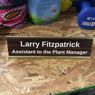 Custom Engraved Desk Name Plate Funny Desk Sign Boss Gag Gift Office ...
