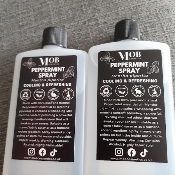 100% Pure Strong Peppermint Essential Oil Spray Natural Mouse Spider ...