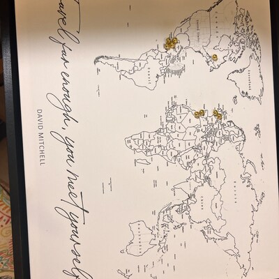 Push Pin Mini World Travel Map Countries Labeled Personalizable Cork ...