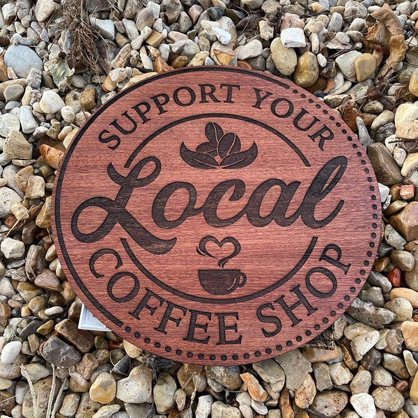 Support Your Local Coffee Shop Svg | Vintage Coffee House Design | Svg ...