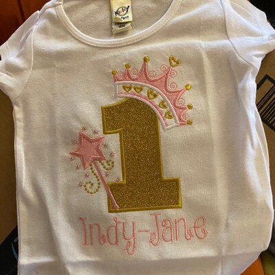 Princess Birthday Shirt, Princess Party, 1st 2nd 3rd 4th 5th 6th 7th 8th 9th Birthday, Glitter ...