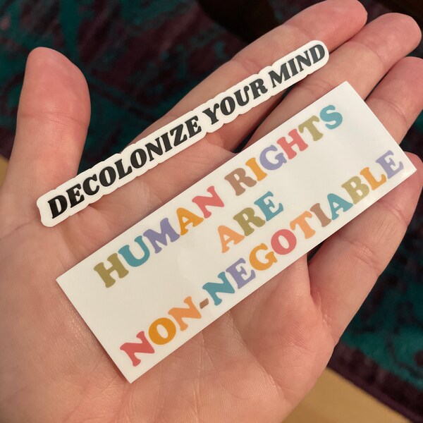 Human Rights Stickers | Human Rights Are Non-negotiable Sticker ...