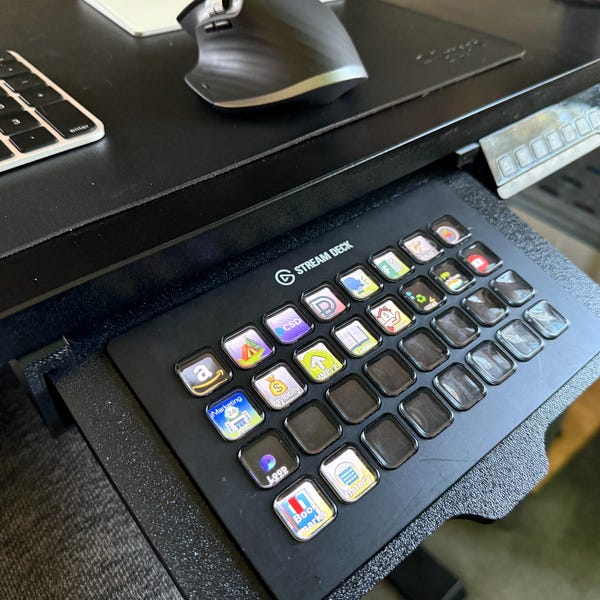 Stream Deck Plus Under Desk Mount for Elgato | Streamdeck Slide Out ...