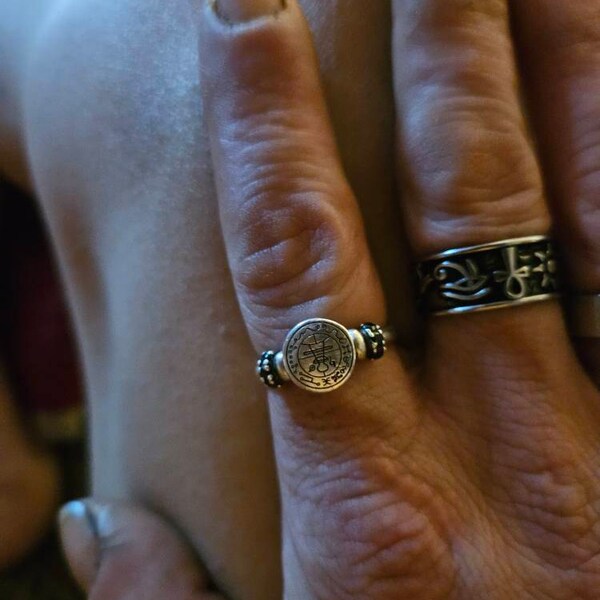 Asmodeus Ring Sigil of Asmodeus Silver 925 Asmodeus Minimal Ring - Etsy