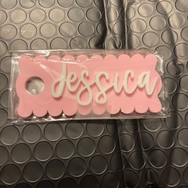 Stanley Name Plate Scalloped Stanley Cup Accessories Personalized ...