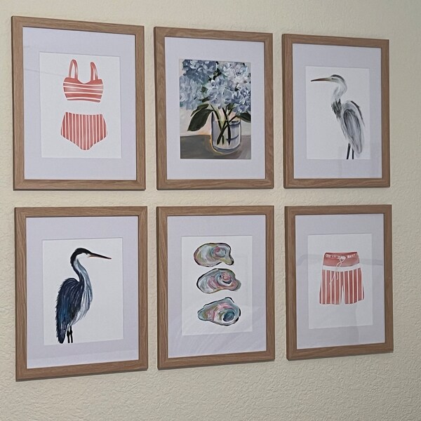 Coastal Wall Art Beach Artwork Light Pale Blue Green, Wall Art Print ...