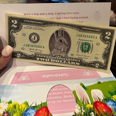 The Official Easter Bunny Dollar Bill. Real 2.0 USD. Each Bill Comes ...