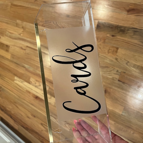 Cards Decal - Wedding Card Box Decal - Decal Only - Wedding Decal ...