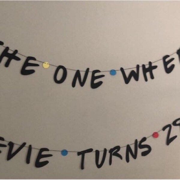 Friends Themed Birthday Banner Happy Birthday Banner Friend Theme ...