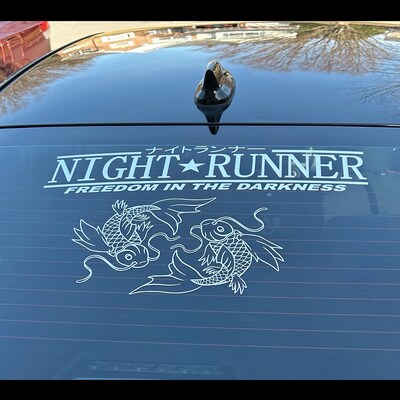 Night Runner Decal Sticker Freedom in the Darkness windshield, Windows ...
