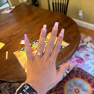 FAYE Fairycore Aesthetic Press on Nails Jade Aurora Nails Lily Pond ...