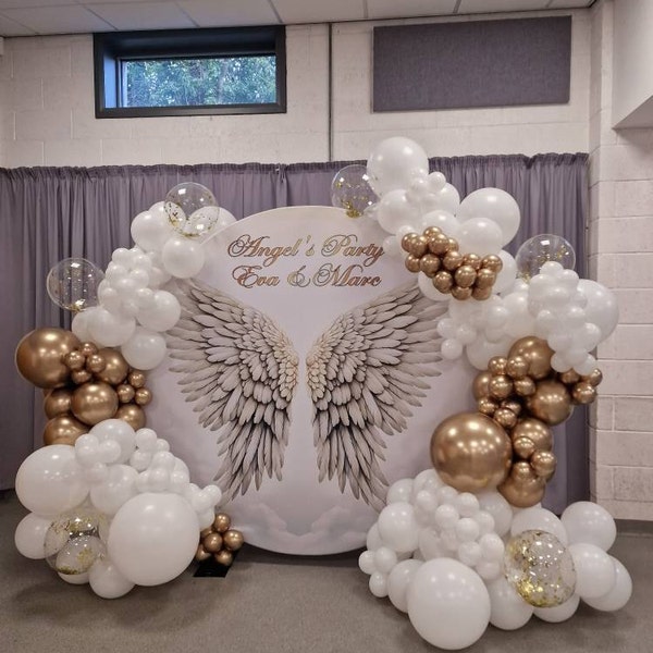 Custom Picture Round Backdrop Birthday Wedding Circle Cover ...