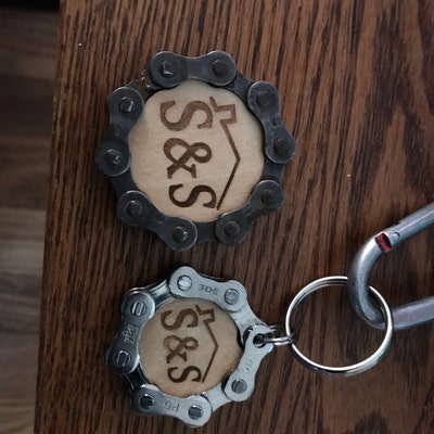 Race Medals W/ Upcycled Bike Chain, Laser Cut Wood, Bicycle Awards ...