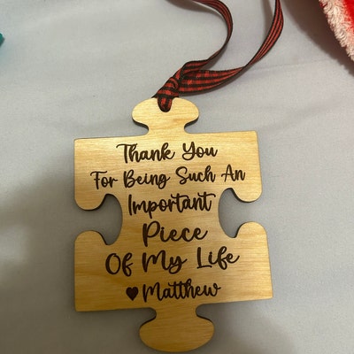 Puzzle Piece Ornament, Personalized Christmas Ornament Keepsake ...