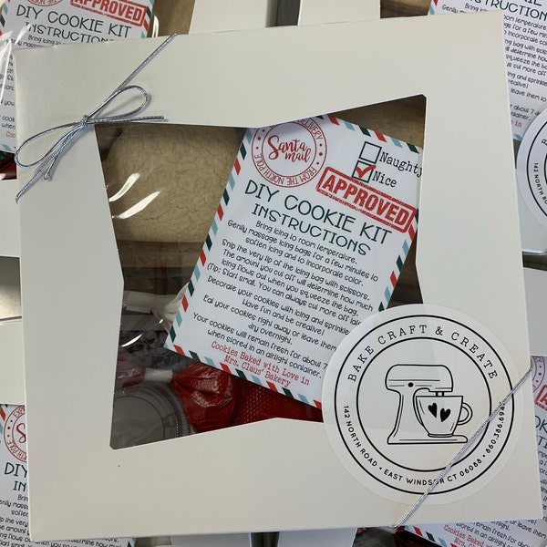 Christmas DIY Cookie Kit Instructions Card-printable 3.5" by 5", DIY ...